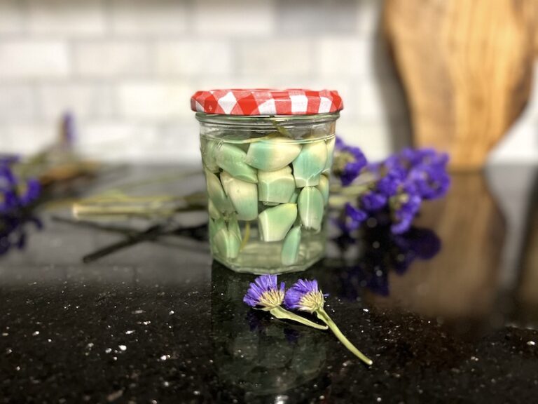 How to Make LaBa Garlic Pickled Green Garlic in White and Brown Vinegar ...